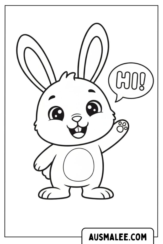 16 Hase Ausmalbild kostenlos zum Ausdrucken für Kinder