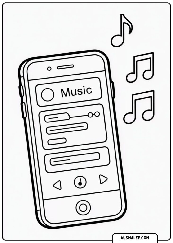 20 kostenlose iPhone Ausmalbilder zum Ausdrucken