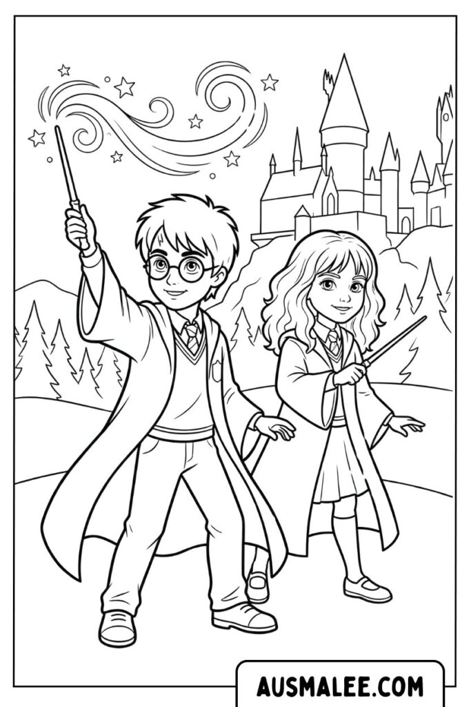Ausmalbild Harry Potter