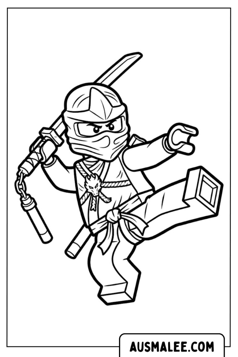 20 coole Ninjago Ausmalbilder kostenlos zum Herunterladen