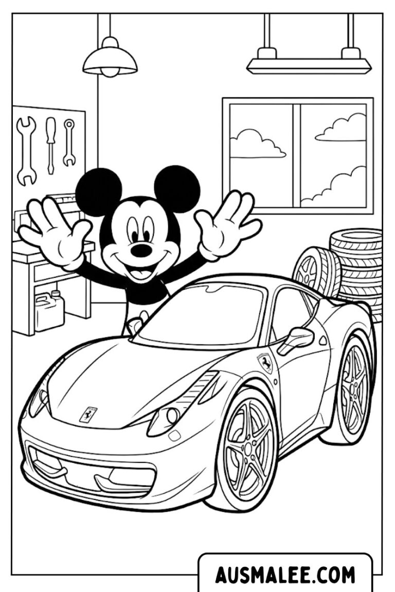 24 kostenlose Ferrari Ausmalbilder zum Ausdrucken