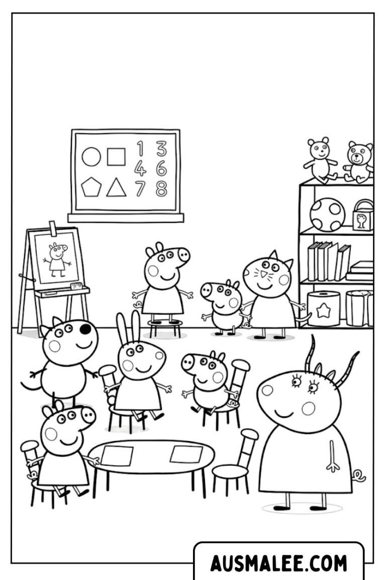 20 Peppa Wutz Ausmalbild zum kostenlosen Ausdrucken