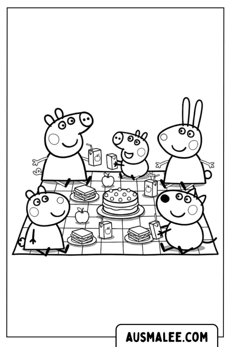 20 Peppa Wutz Ausmalbild zum kostenlosen Ausdrucken