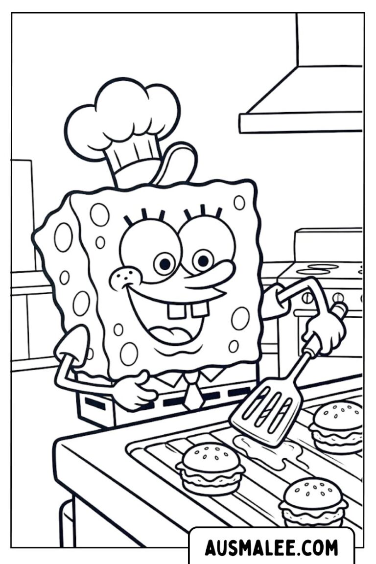20 Ausmalbilder SpongeBob Schwammkopf kostenlos PDF