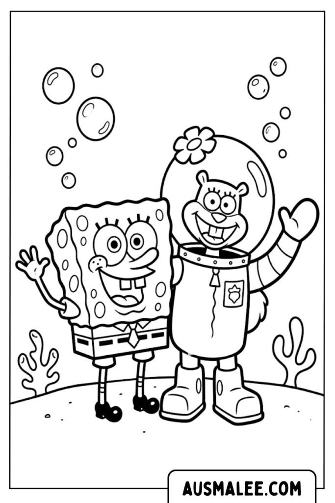 20 Ausmalbilder SpongeBob Schwammkopf kostenlos PDF