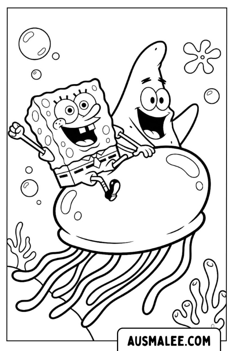 20 Ausmalbilder SpongeBob Schwammkopf kostenlos PDF