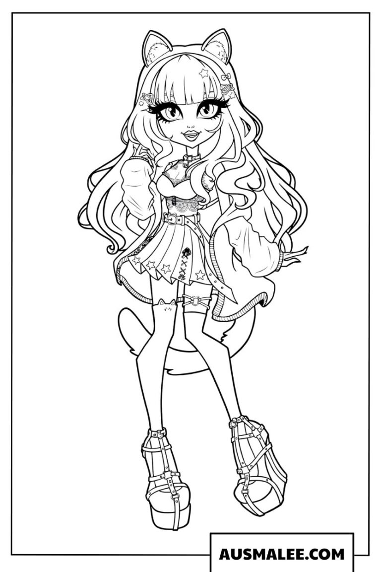 20 coole Monster High Ausmalbilder kostenlos zum Ausdrucken
