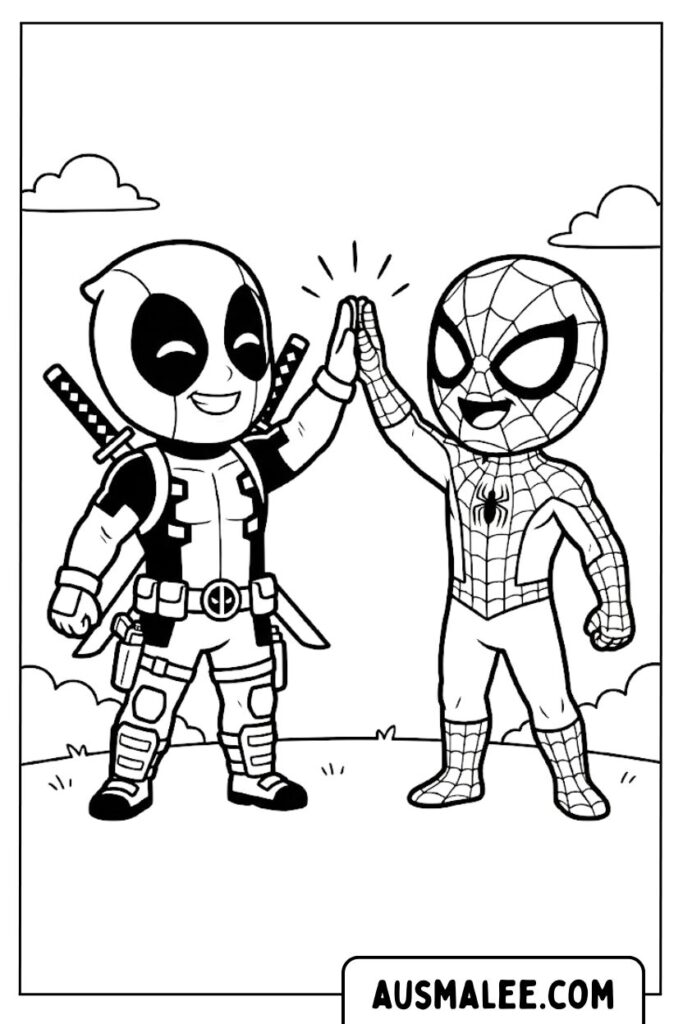 Top 20 kostenlose Deadpool Ausmalbilder