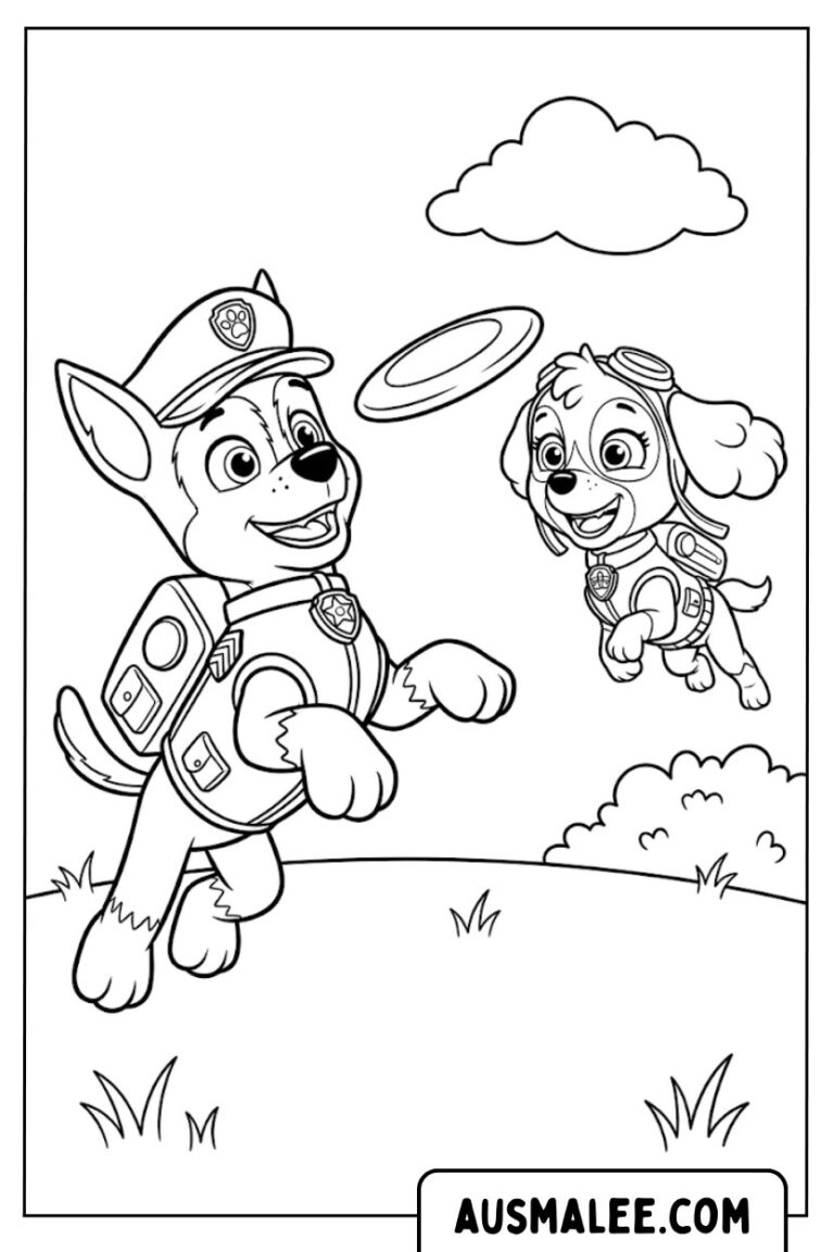 20 Free Templates for a Cool Chase Coloring Page to Print