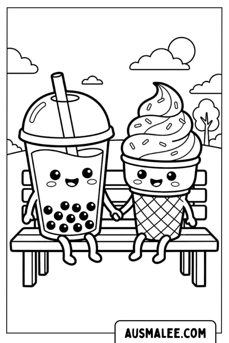 18 Cute Bubble Tea Coloring Pages for Free Printing
