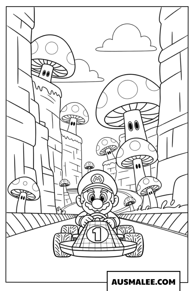 20 rasante Vorlagen für dein perfektes Mario Kart Ausmalbild zum Ausdrucken
