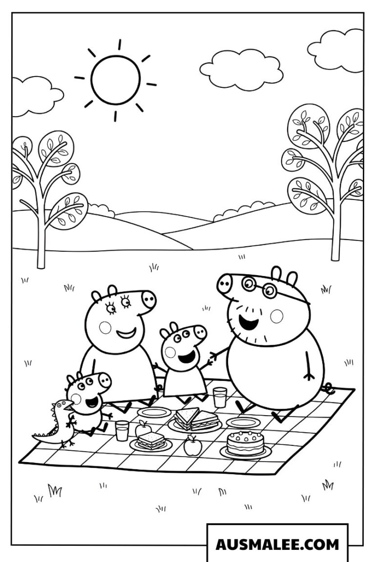 20 Peppa Wutz Ausmalbild zum kostenlosen Ausdrucken