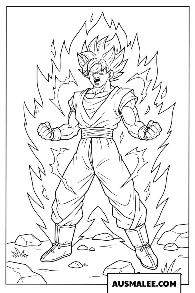 Son Goku Ausmalbild