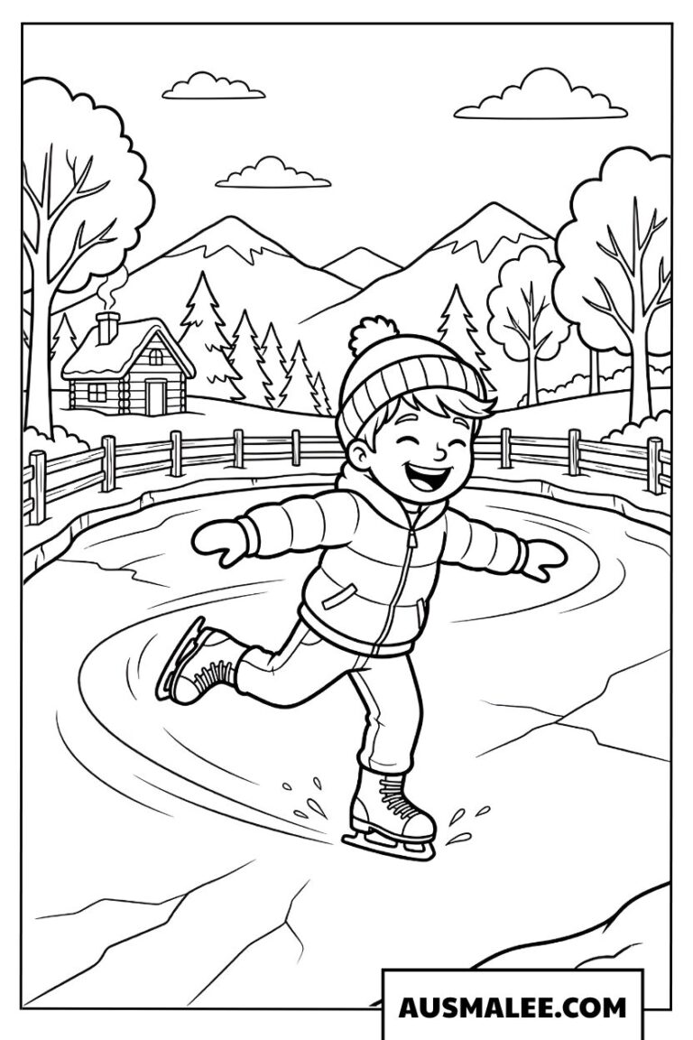 20 Winter Ausmalbilder für Kinder kostenlos zum Ausdrucken