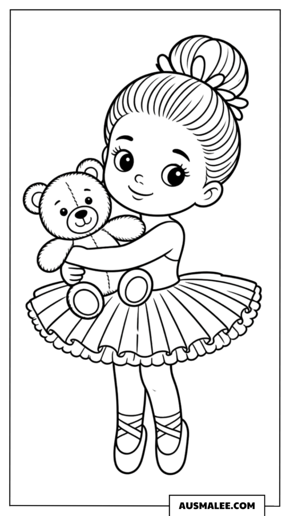 Ballerina mit Tutu Ausmalbild: 18+ zauberhafte Malvorlagen für kleine ...