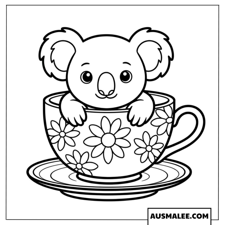 Einfaches Koala Ausmalbilder für Kinder: Kostenlose Malvorlagen zum ...