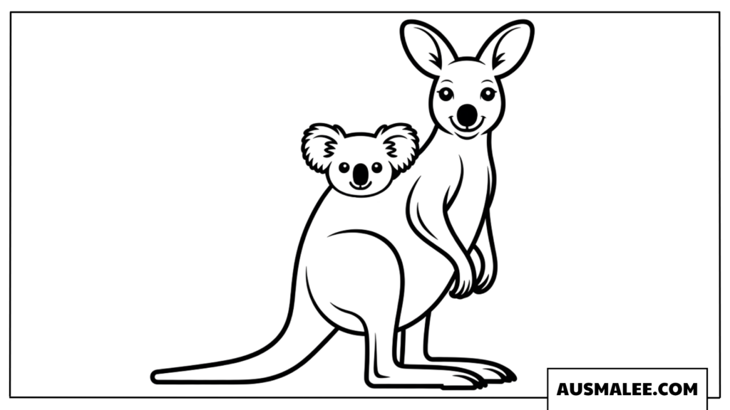 Einfaches Koala Ausmalbilder für Kinder: Kostenlose Malvorlagen zum ...